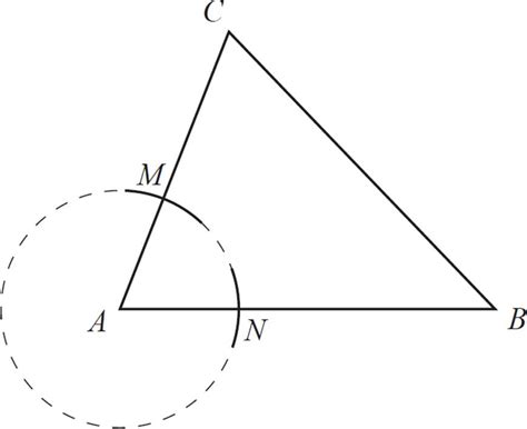 Now Position The Compass Needle Point On M And The Drawing Point On A With This Radius Make