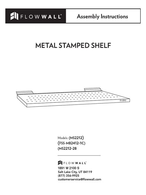 Metal Stamped Shelf Assembly Instructions Pdf