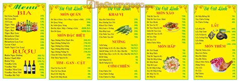 Mẫu Menu đơn Giản Phân Loại Các Món ăn 6 File Cdr Diễn đàn Chia Sẻ
