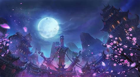 Details 84 Anime Moonlight Background Super Hot In Cdgdbentre