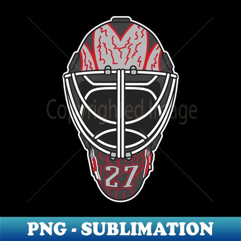 Devon Levi Sabres Goalie Mask Authentic Design Png Digit Inspire