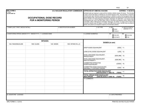 Nrc Form 5 Fill Out Printable PDF Forms Online