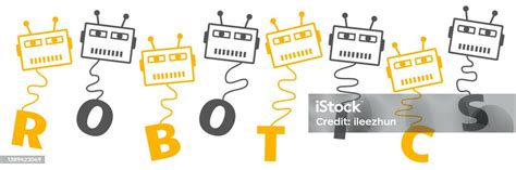 Surat Robotika Tergantung Dari Simbol Robot Ilustrasi Stok Unduh