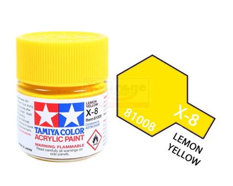 Tamiya Acrylic 81008 X 8 Lemon Yellow 23Ml Gloss Tamiya Sklep