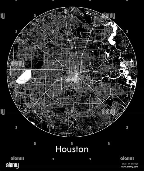 City Map Houston United States North America Vector Illustration Stock