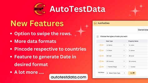 autotestdata new features selectorshub