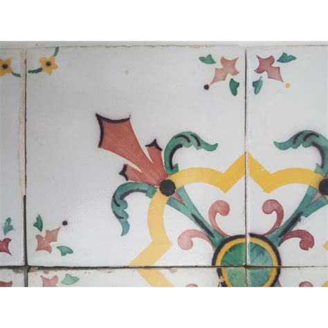 Antique Handmade Ceramic Tile Attributed To Devres France 1920s