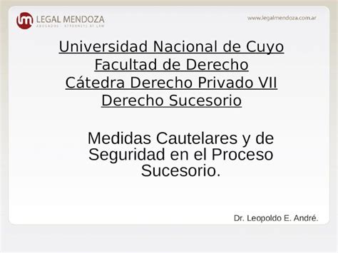 Ppt Universidad Nacional De Cuyo Facultad De Derecho Cátedra Derecho