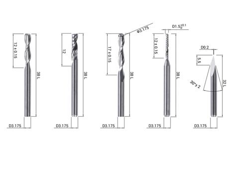 Snapmaker Cnc Bits 5 Bits 3dinbox