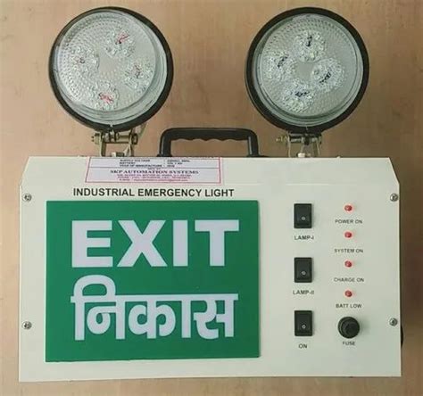 Industrial Emergency LED Lights With EXIT Sign LED Model 2 EN GREEN At 3500 Unit