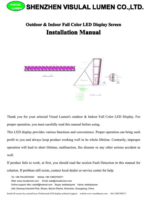 LED Screen Installation Manual Manualzz