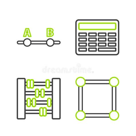 Set Line Geometric Figure Square Abacus Calculator And Graph
