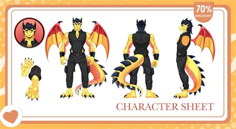 Custom Furry Character Sheet Furry Art Reference Sheet Oc Pfp