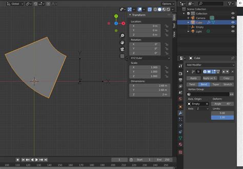 Modeling Simple Deform Not Acting As Expected Blender Stack Exchange