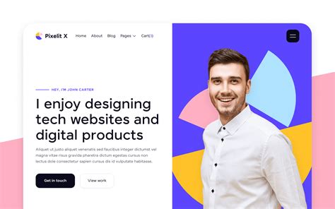 Designer Portfolio Webflow Template Pixelit X BRIX Templates