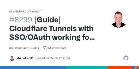 Guide Cloudflare Tunnels With Ssooauth Working For Immich · Immich