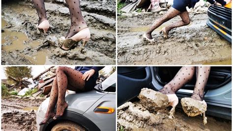 PREMIERE Unlucky Day For Sexy Secretary Hard Car Stuck In Mud Emily S Clip Store Clips Sale