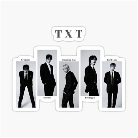 Txt Group Photoshoot Design Sticker For Sale By Jayiee Redbubble