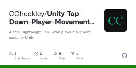 GitHub CCheckley Unity Top Down Player Movement 2D A Small