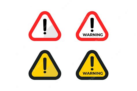 Ilustraciones De Vectores De Señal De Advertencia Premium Vector Premium