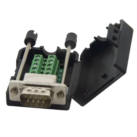 Golden Plate DB9 COM RS232 Male Connector With Back Side Screw Connector Screw Bar Very Thin