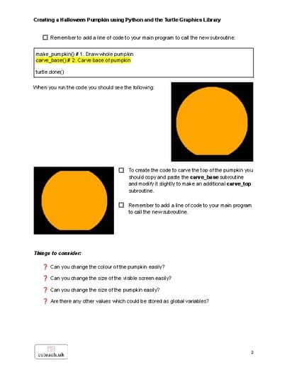 Creating A Halloween Pumpkin Using Python And The Turtle Graphics Library