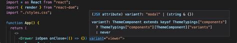Drawer Variant Typings Is Using Modal Typings Issue 5334 Chakra Ui Chakra Ui GitHub