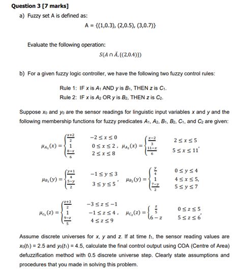 A Fuzzy Set A Is Defined As