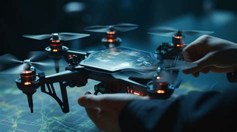 premium photo a photo of a gesturecontrolled drone navigation system