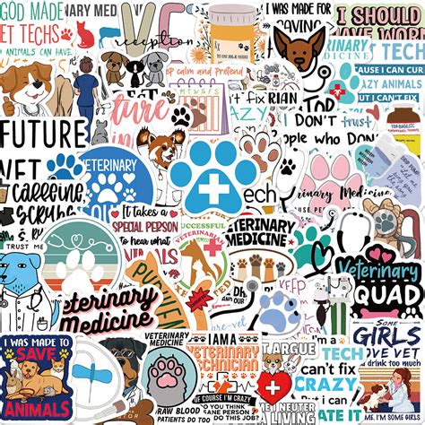 50pcs Vet Stickers Au Sticker World