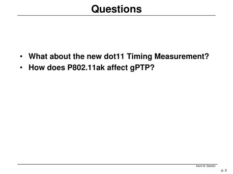 Ppt The Use Of 802 11 Timing Measurement With P802 1asbt In The