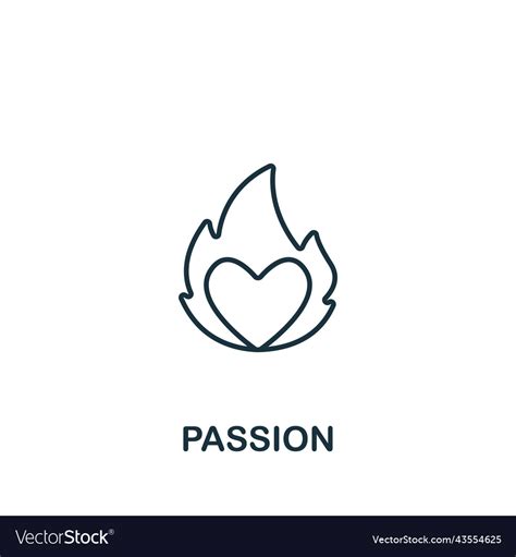 Passion Icon Monochrome Simple For Templates Vector Image