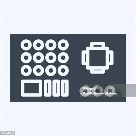 아이콘 마더보드 컴퓨터 구성 요소 기호에 적합합니다 글리프 스타일 편집 가능한 간단한 디자인 디자인 템플릿 벡터 간단한 그림 0명에 대한 스톡 벡터 아트 및 기타 이미지