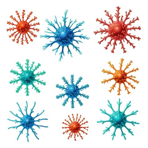 Virus Replication Vector Set White Background Isolated A High Premium