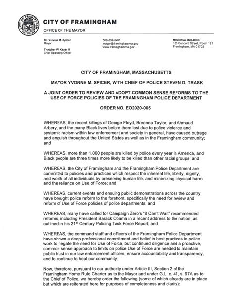 Framingham Joint Order Eo2020 005 Documentcloud