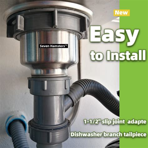 Branch Tailpiece Sink Drain Pipe Adapter Y Shaped Basin Sewer Branch