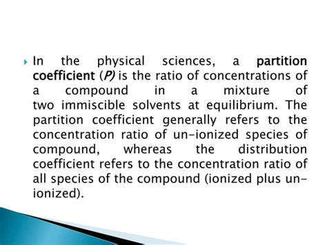 Partition Coefficient
