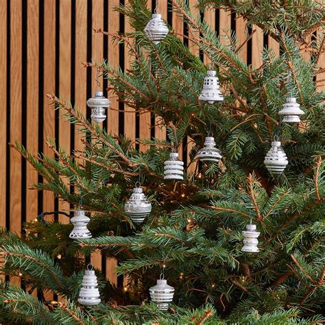 Shiny Brite™ White Ornaments Set Of 12 West Elm