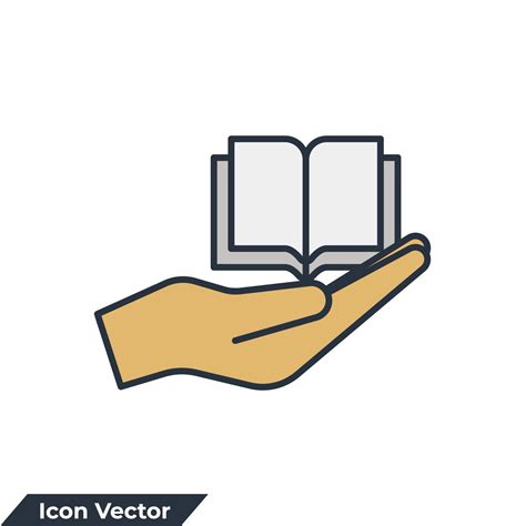 Resource Reference Icon Logo Vector Illustration Hand Giving The Book