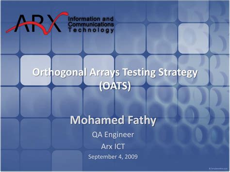 Ppt Orthogonal Arrays Testing Strategy Oats Powerpoint Presentation