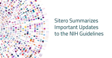 Sitero Summarizes Important Updates To Nih Guidelines April 2024