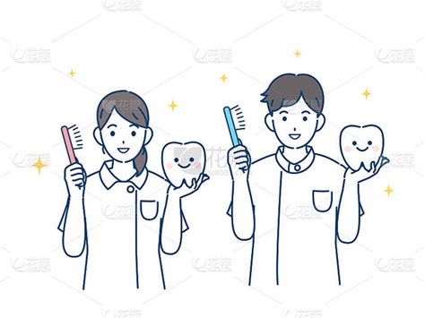 牙医刷牙插图
