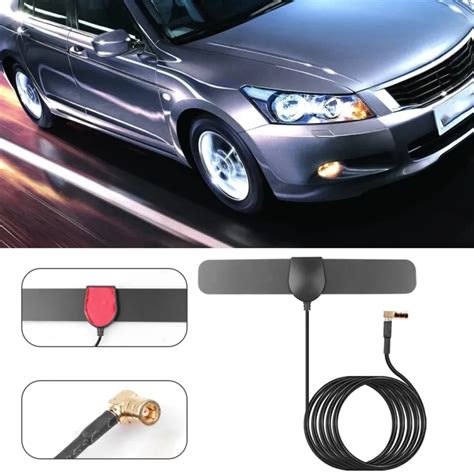Universal Dabfm Am Car Radio Antenna Signal Amplifier Aerial Plug Play