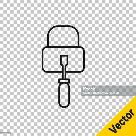 黑線鎖拾取或鎖拾取鎖 用於在透明背景上隔離的鎖領圖示向量插圖向量圖形及更多住宅建築圖片 住宅建築 保安 保護 Istock