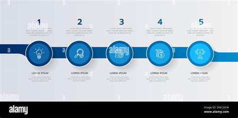 Infographic Template For Business 5 Steps Modern Timeline Diagram