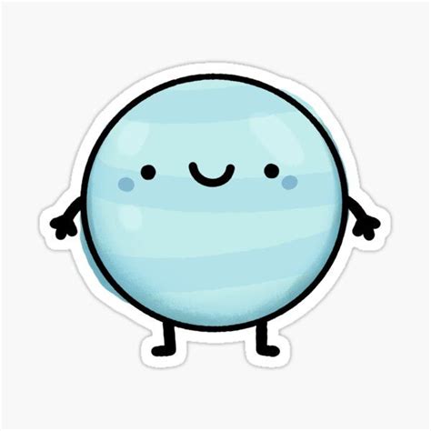 Kawaii Uranus Planet Sticker For Sale By Kawaiilife