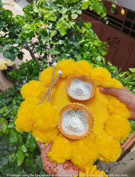 Decorative Plate For Haldi Ceremony And Haldi Rasam Items For Groom Bride