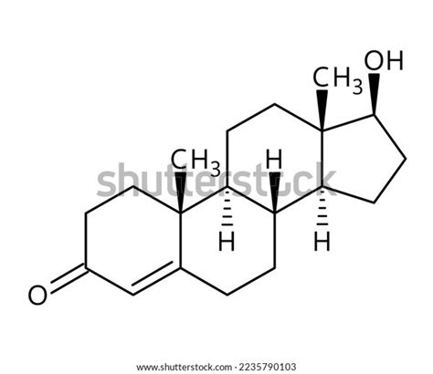Testosterone Molecular Structure Testosterone Primary Sex Stock Vector