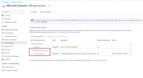 Configure Oauth Authentication With Office365 Outlook