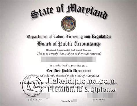 Maryland Cpa Certificate Pdf